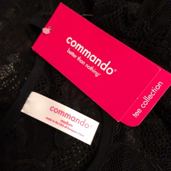 Commando | Tops | Commando Black Floral Lace Tee Collection | Poshmark